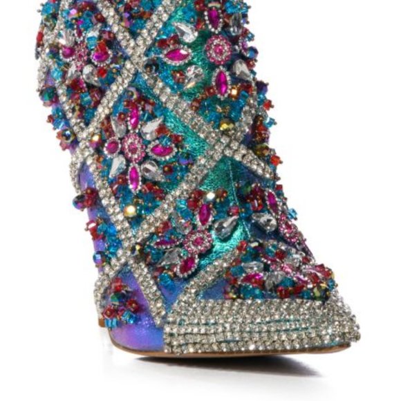 AZALEA WANG | Shoes | Azalea Wang Royalty Affair Embellished Stiletto Bootie In Multibrand New ...